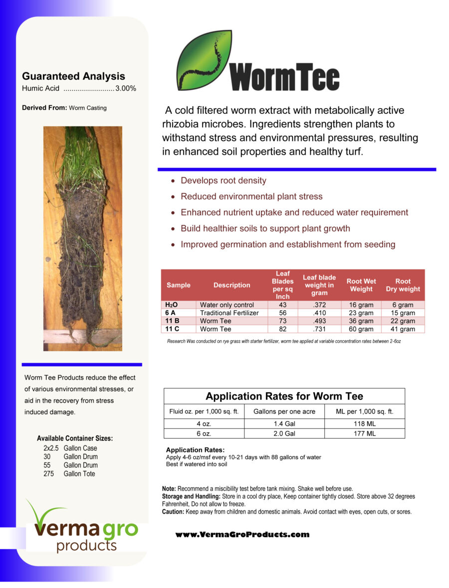 VermaGro Products Worm Tee Sell Sheet | Vermagro Products - Liquid ...